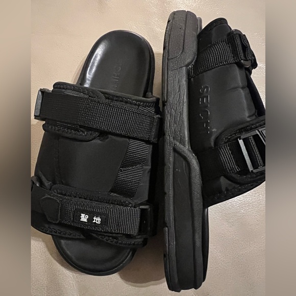 Seichi | Shoes | Japanese Brand Seichi Blk Leather Slides Sz 74 | Poshmark